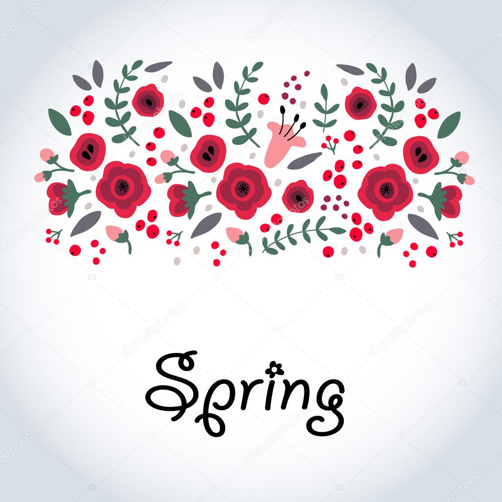 Spring background with flowers Stock Vector Image by ©Ann_art #40158969