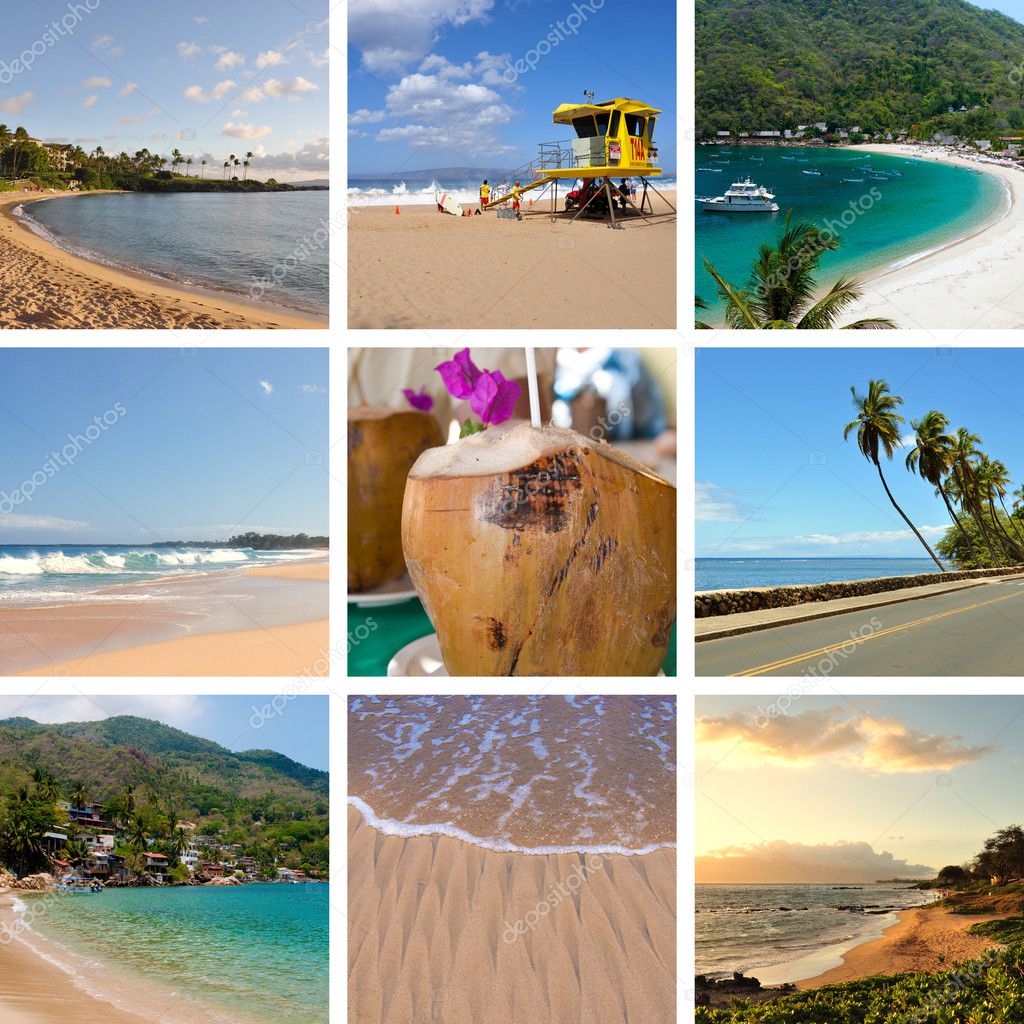 Ocean and beach collage — Stock Photo © nadik29 #12175153