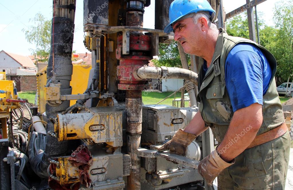 Digging For Oil With Machine