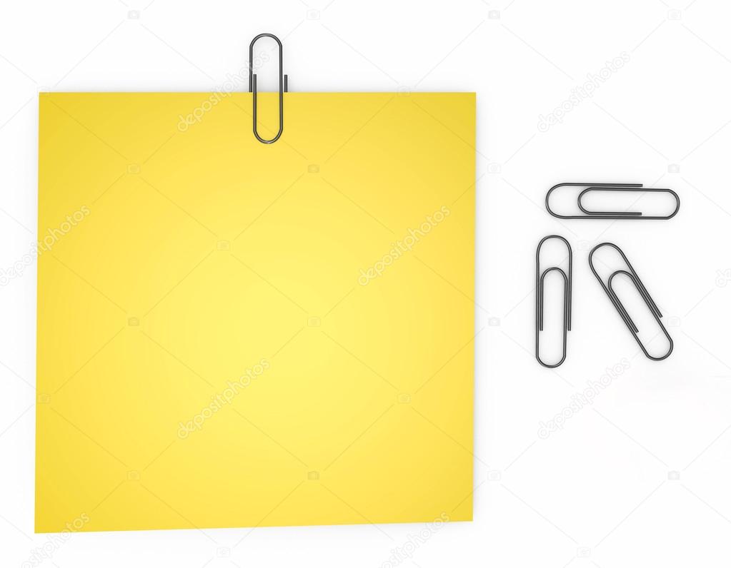 Note with paper clips Stock Photo by ©rabac_liviu 19799855