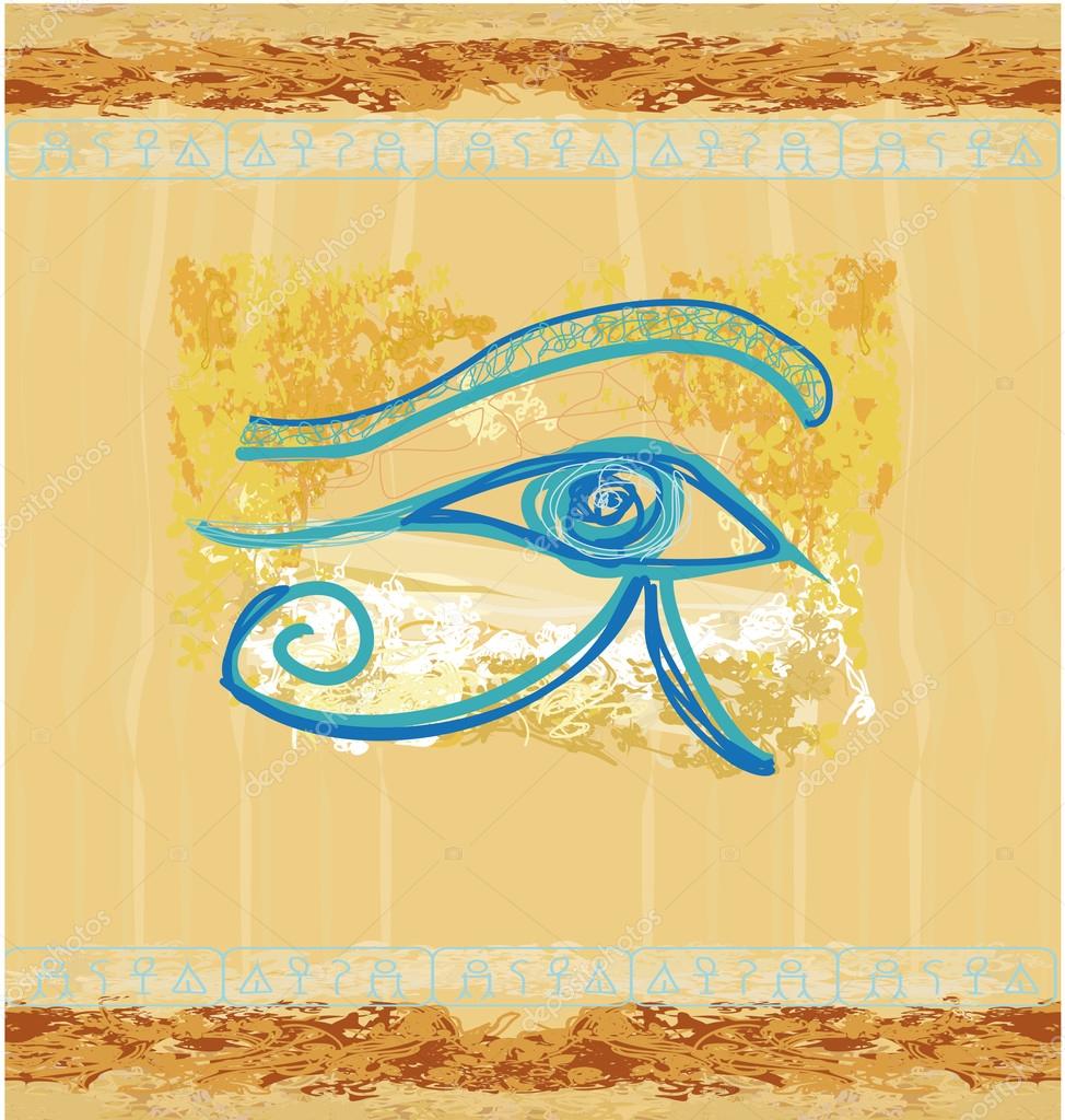Eye of horus - vintage background Stock Vector by ©JackyBrown 22874058