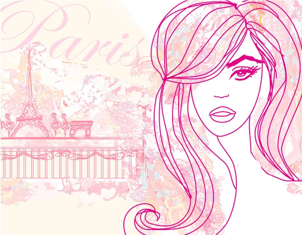 Beautiful women Shopping in Paris - vector card Stock Vector Image by ...