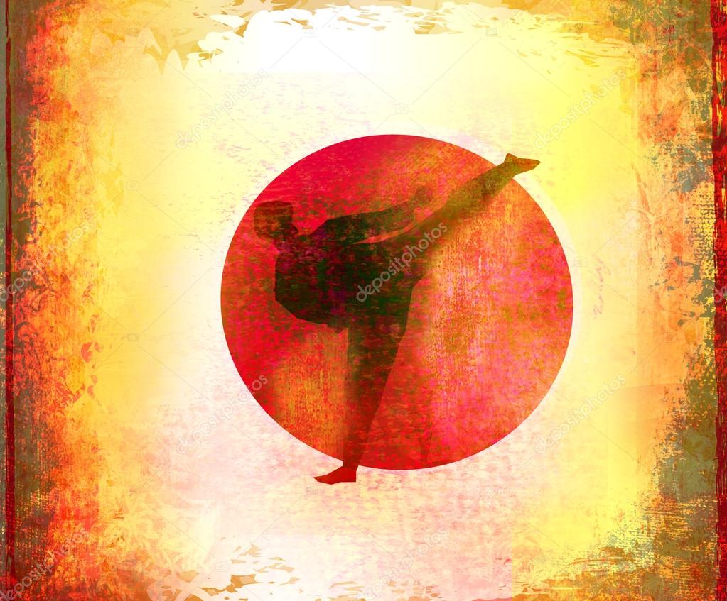 Karate Grunge background — Stock Photo © JackyBrown #27217569