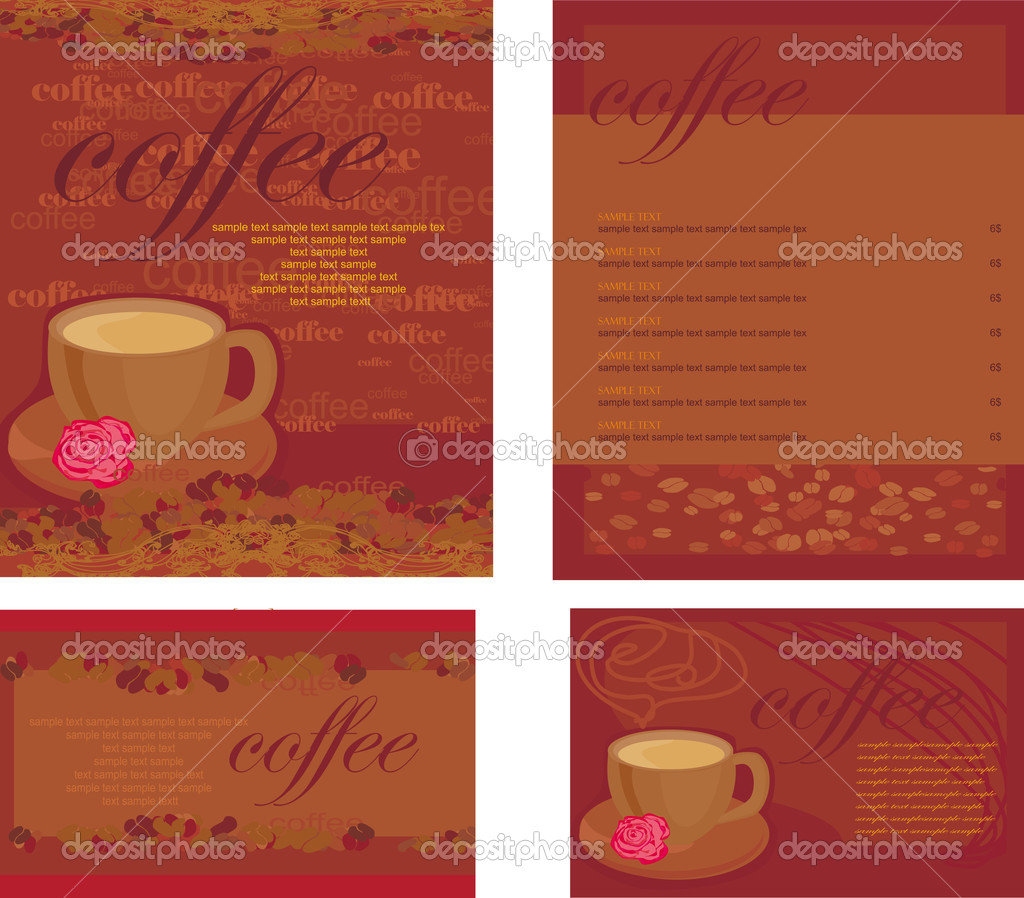 Menu coffee shop set Stock Vector Image by ©JackyBrown #41495983