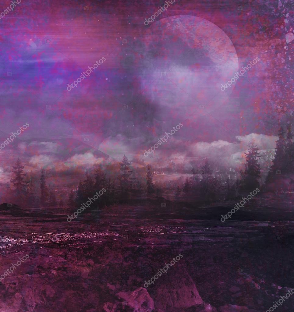 Grunge image of moon landscape — Stock Photo © JackyBrown #43147867