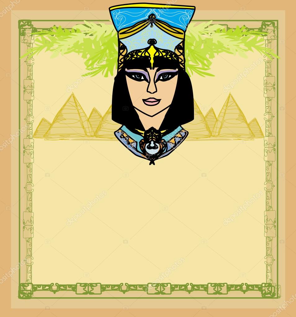 Queen Cleopatra Stock Illustration Image Of Hieroglyphs