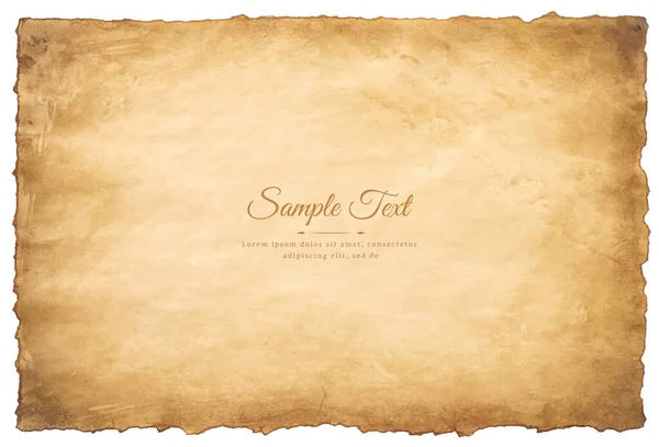 Hoja Papel Pergamino Viejo Vectorial Envejecido Textura Aislada Sobre ...
