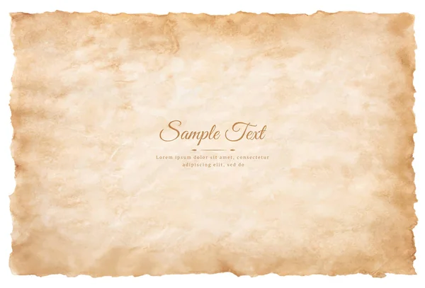 Hoja Papel Pergamino Viejo Vectorial Envejecido Textura Aislada Sobre ...