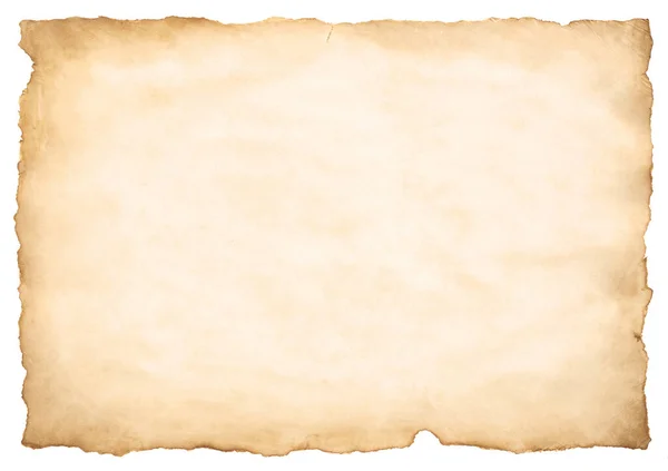 Old Parchment Paper Sheet Vintage Aged Texture Isolated White ...