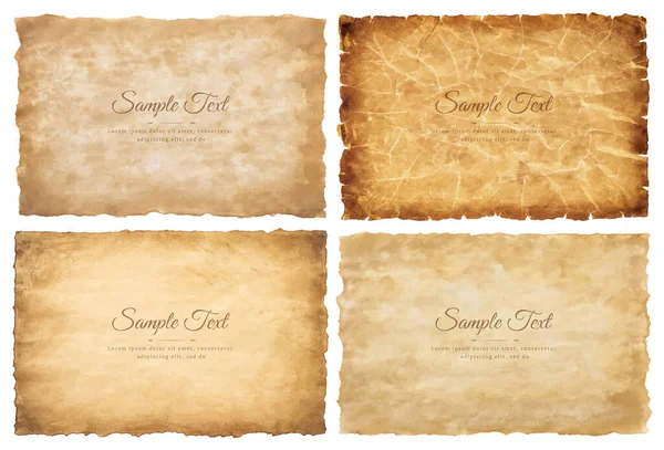 Old Parchment Paper Scroll Sheet Vintage Aged Texture Isolated White ...
