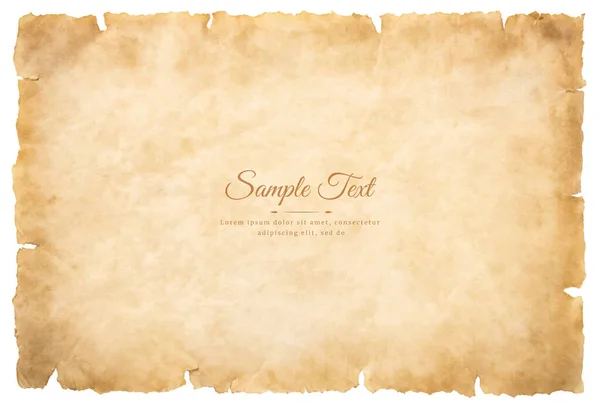 Hoja Papel Pergamino Viejo Vectorial Envejecido Textura Aislada Sobre ...