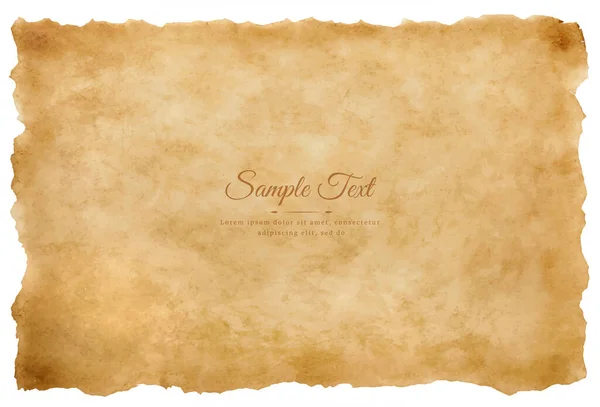 Old Parchment Paper Scroll Sheet Vintage Aged Texture Isolated White ...