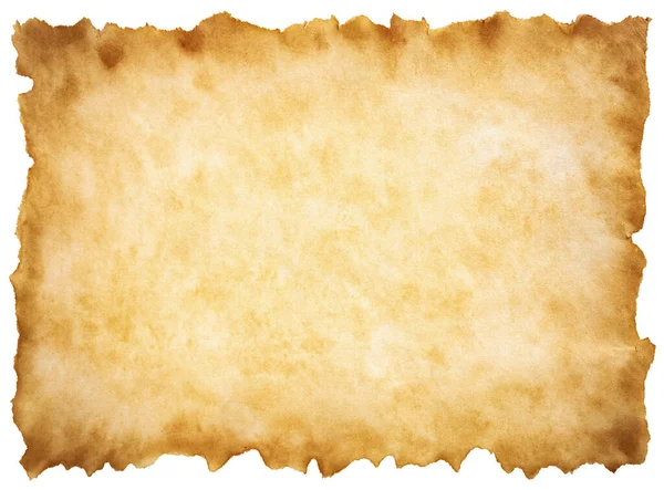 Old Parchment Paper Sheet Vintage Aged Texture Isolated White ...