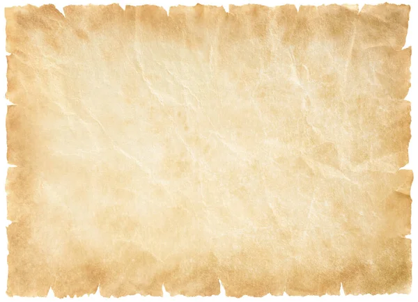 Hoja Papel Pergamino Viejo Envejecido Textura Aislada Sobre Fondo ...
