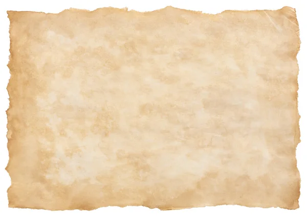 Vieille Feuille Papier Parchemin Vintage Texture Isolée Sur Fond Blanc ...