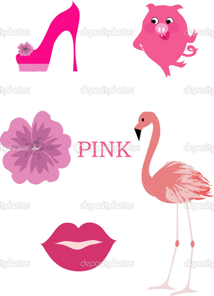 Fotos: objetos de color rosa | objetos de color rosa — Vector de stock ...