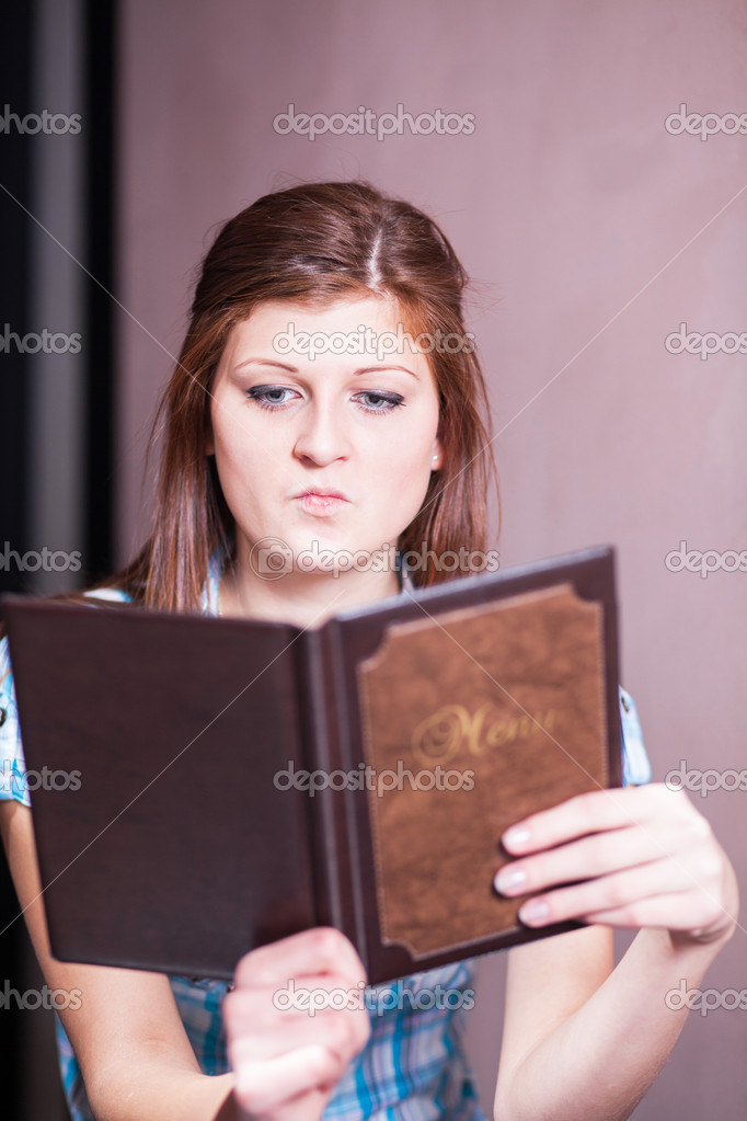 Young lady ready to order — Stock Photo © asayenkaa #19479597