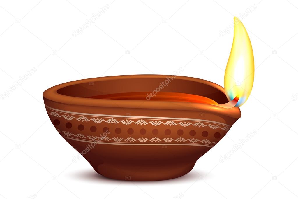Holy Diya for Festival — Stock Vector © stockshoppe #12646606