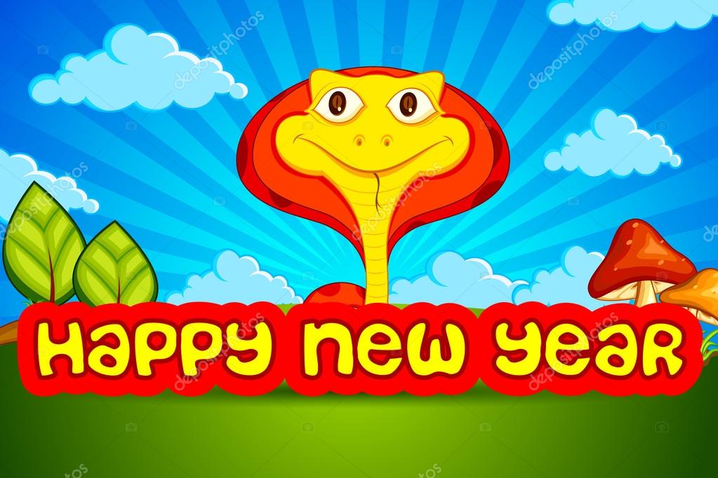 Snake New Year Stock Vector Image by ©stockshoppe #16893603