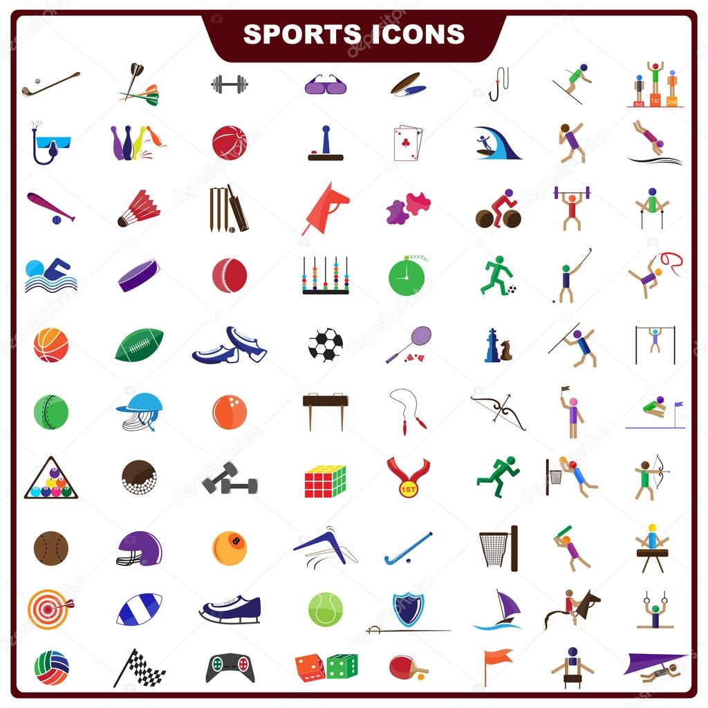 Colorful Sports Icon Stock Vector by ©stockshoppe 24595851