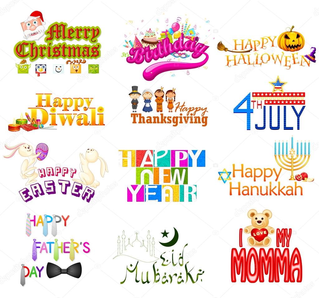 Typography Design for Holidays Stock Vector Image by ©stockshoppe #34548757