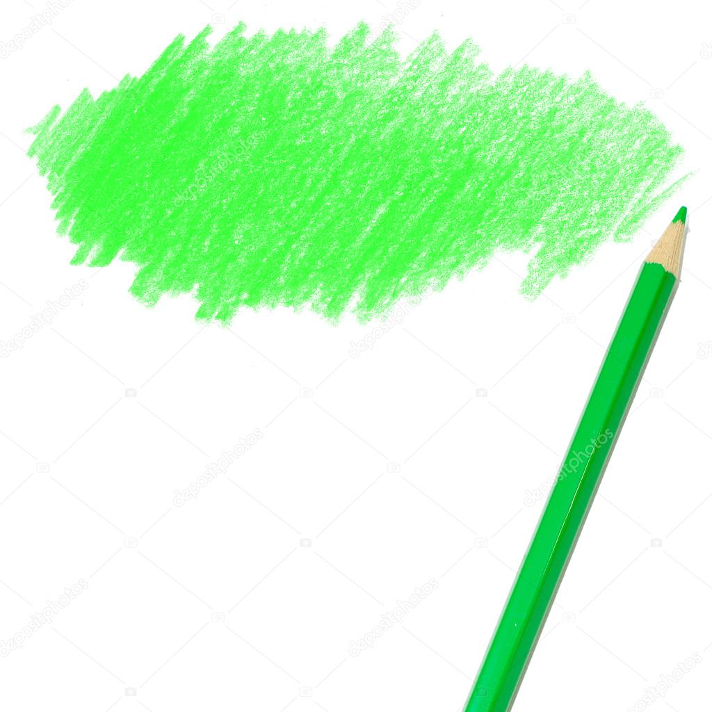 Green colored pencil drawing Stock Photo by ©punphoto 32581411