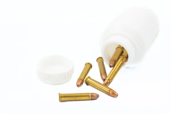 Gel and Vitamin capsules with White pill bottle. — Stock Photo ...