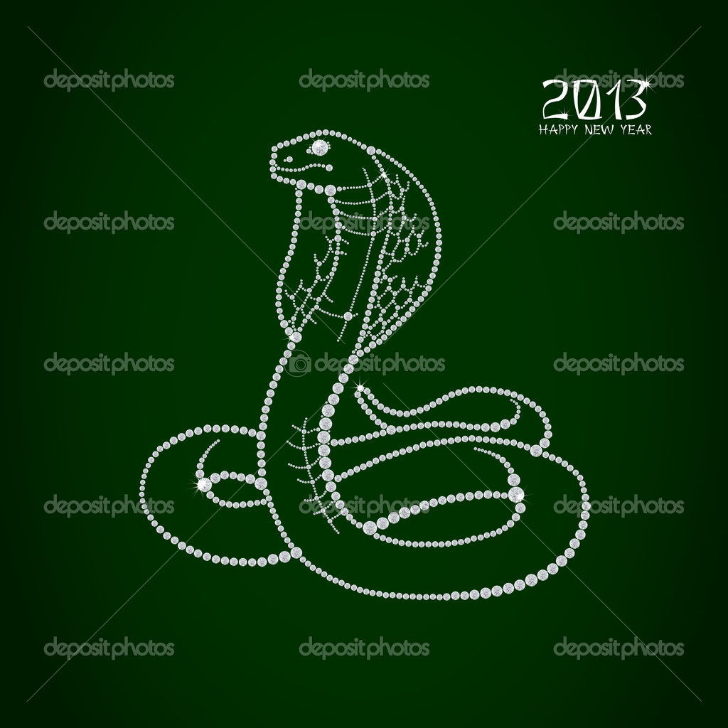 A o de la serpiente 2013, Vector ilustraci n de la serpiente de diamante brillante sin costuras ...