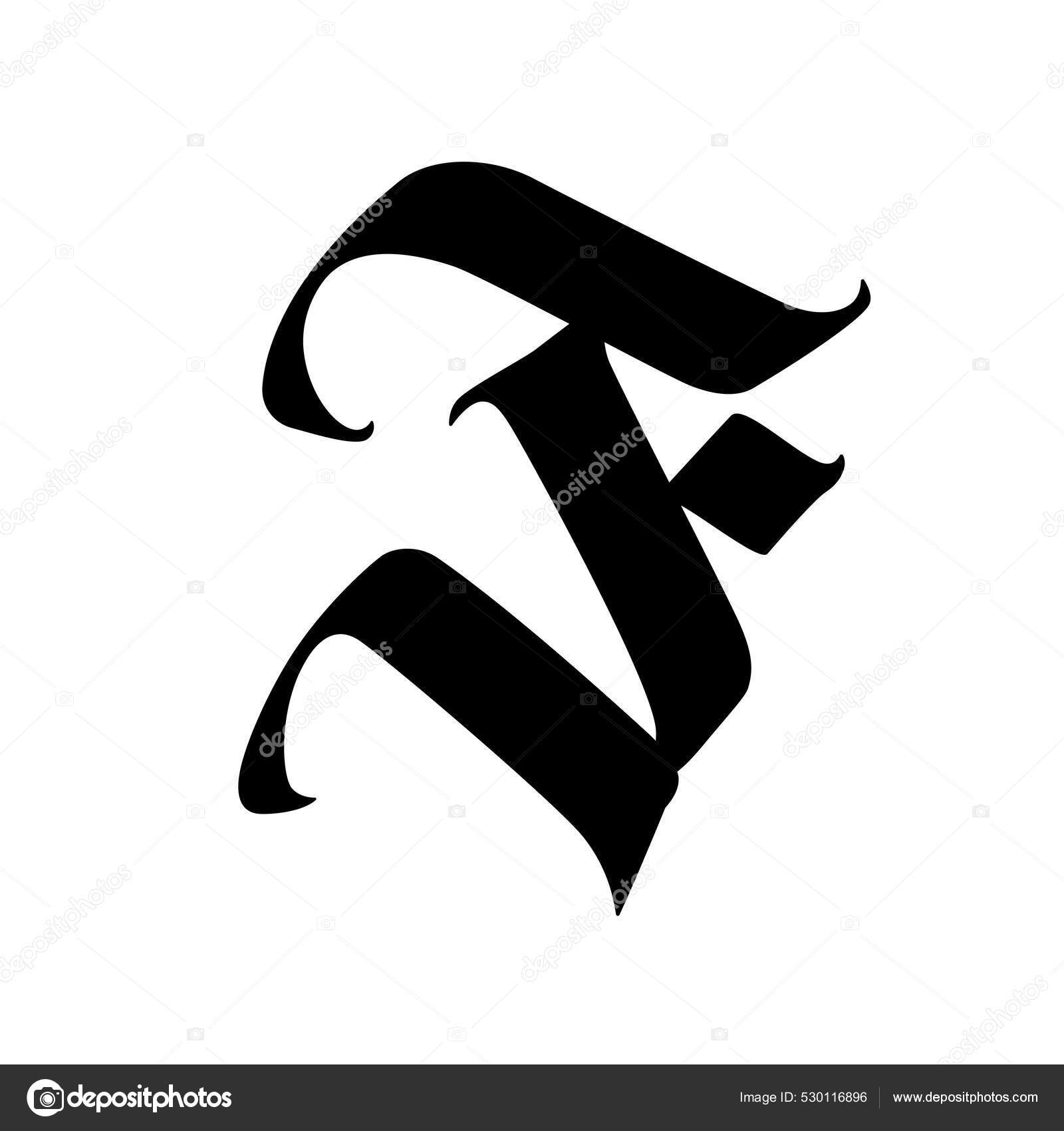Calligraphy Letter F