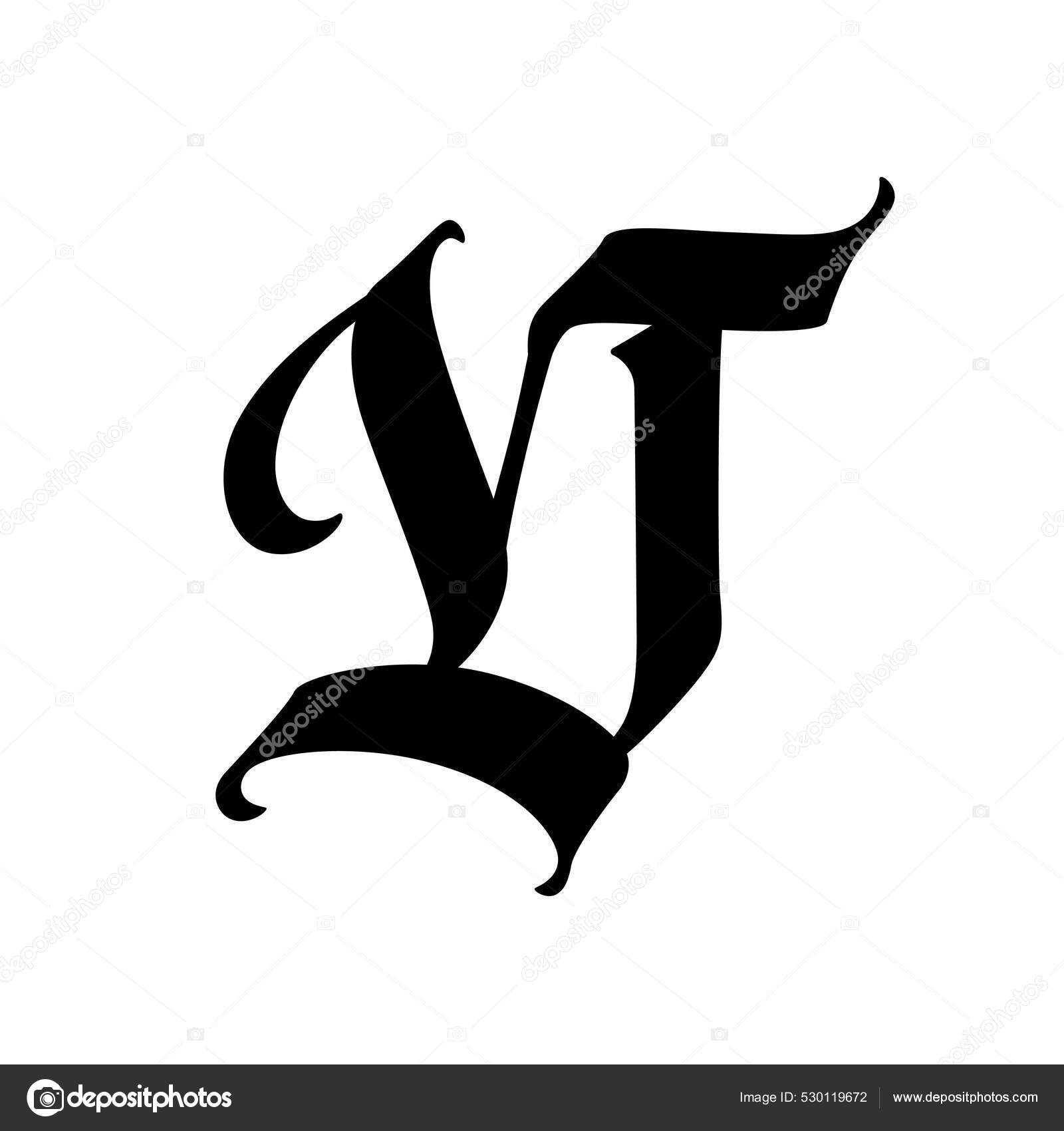 Calligraphy Letter V
