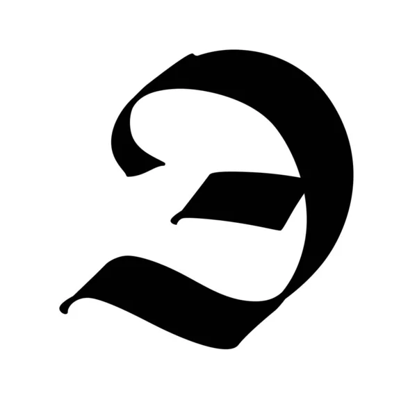 Letter Gothic Style Vector Alphabet Symbol Isolated White Background ...