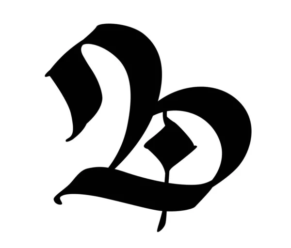 Letter Gothic Style Vector Alphabet Symbol Isolated White Background ...
