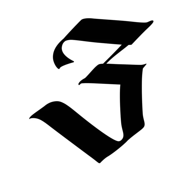 Letter Gothic Style Vector Alphabet Symbol Isolated White Background ...