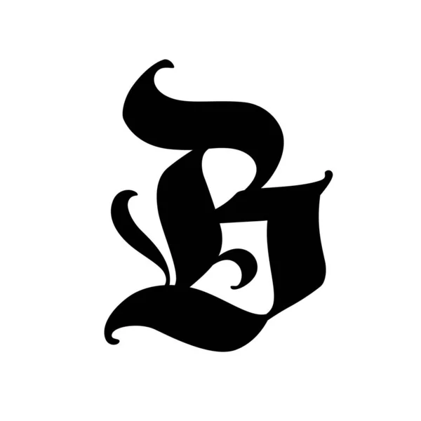 Letter Gothic Style Vector Alphabet Symbol Isolated White Background ...