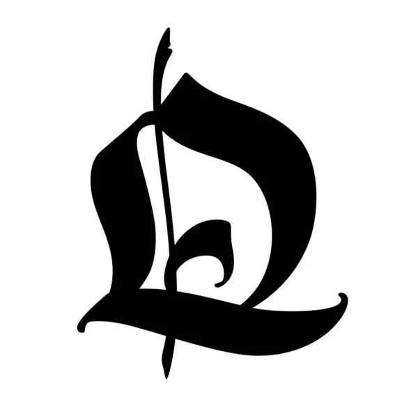 Letter Gothic Style Vector Alphabet Symbol Isolated White Background ...