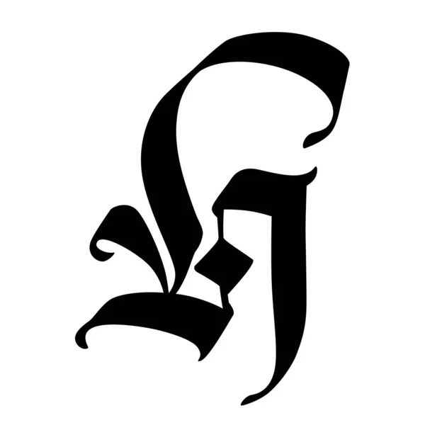 Letter Gothic Style Vector Alphabet Symbol Isolated White Background ...
