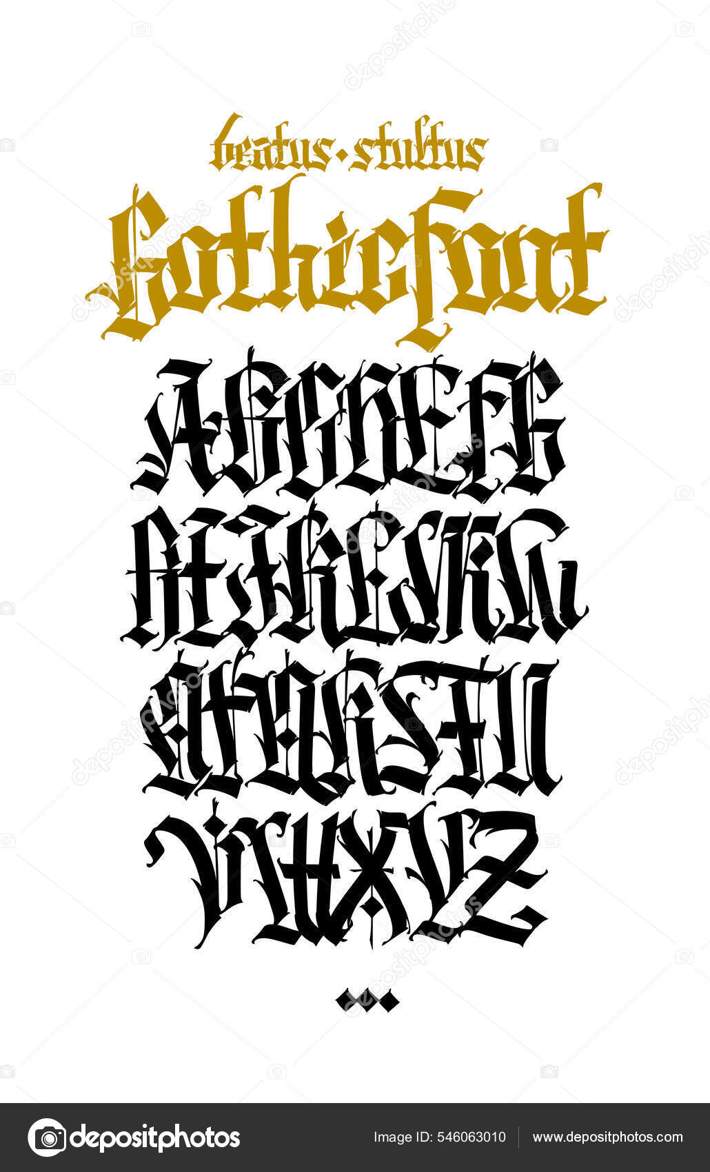 Calligraphy Capital Letters Gothic