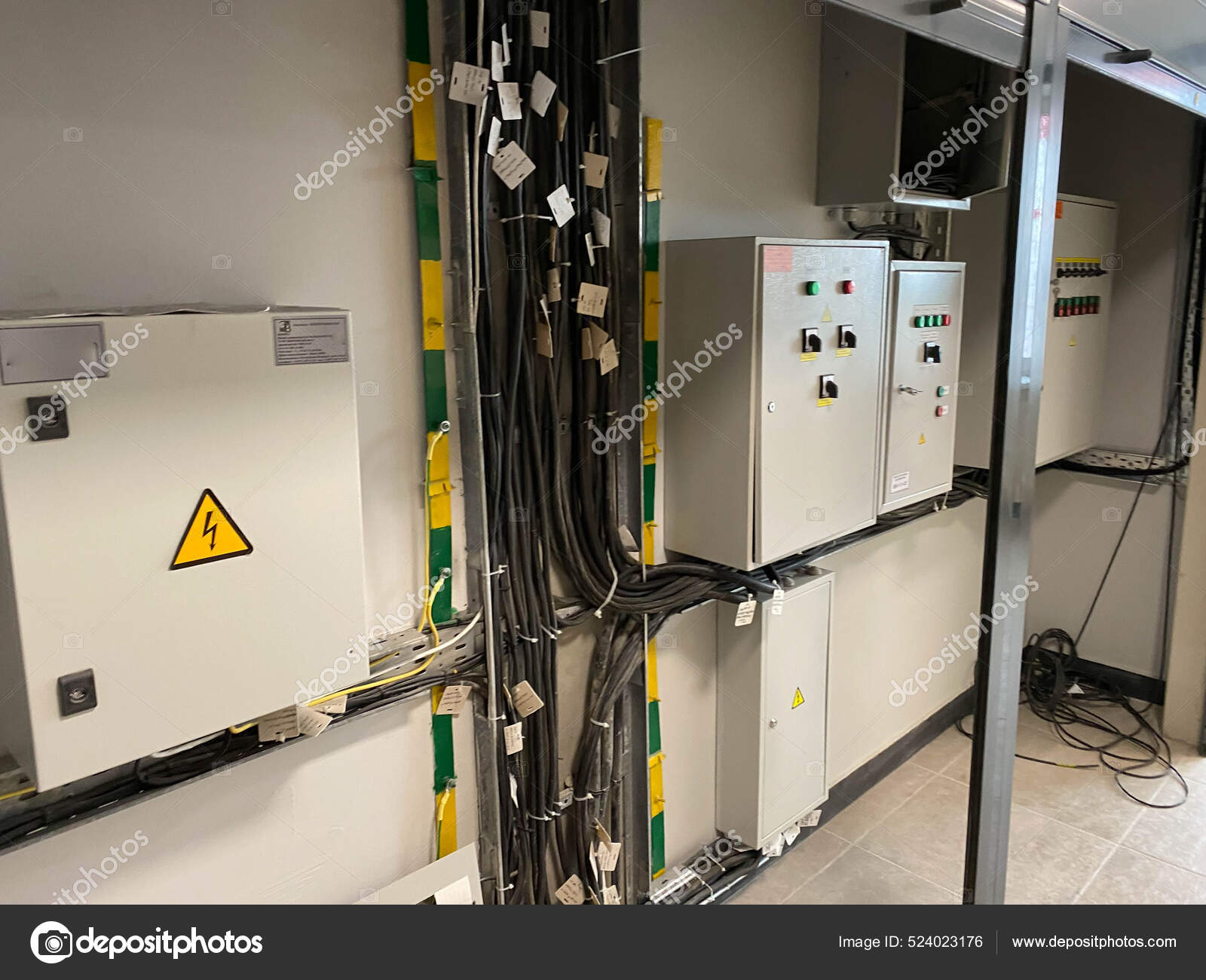 Switch Panel Switchgear Electrical Room Power Plant Stock Photo by ...