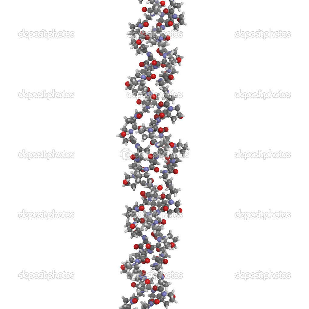 Collagen model protein, chemical structure. — Stock Photo © molekuul ... Collagen model protein, chemical structure. — Stock Photo © molekuul ...