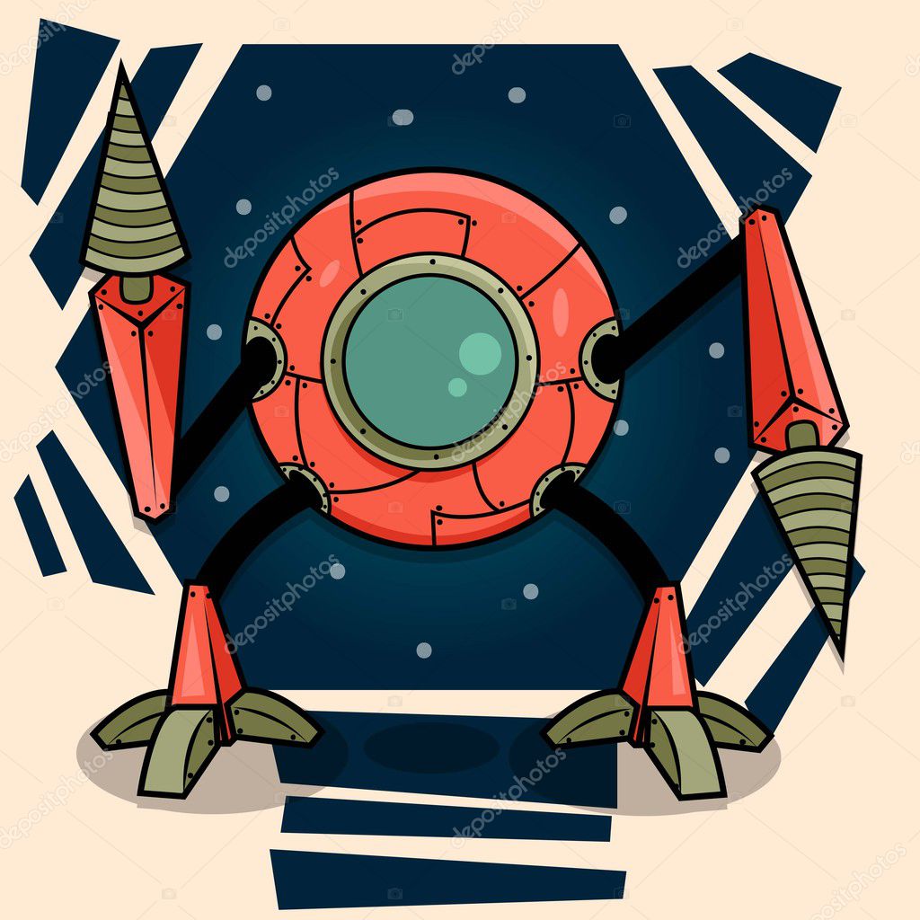 Alien Robot Stock Vector Image by ©ragakawaw #42010907