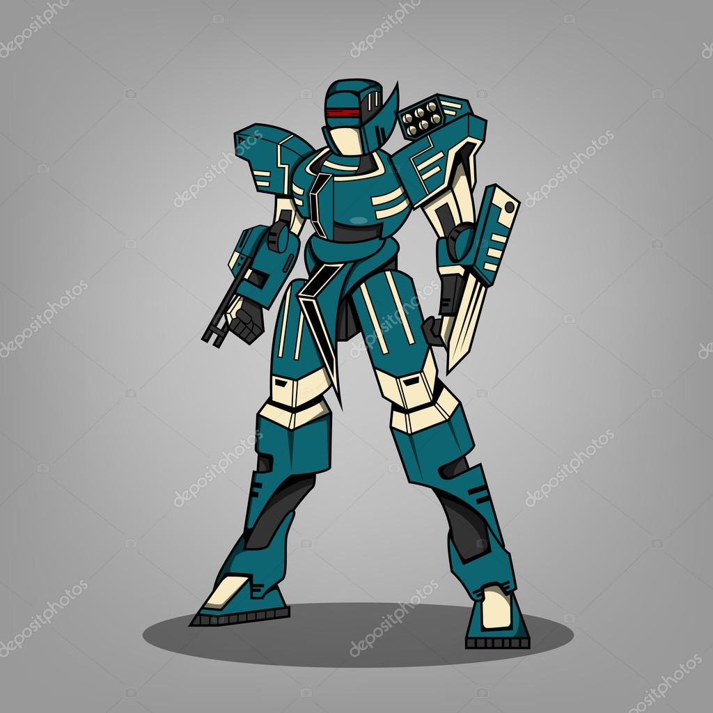 Super War Robot Stock Vector Image by ©ragakawaw #43792319