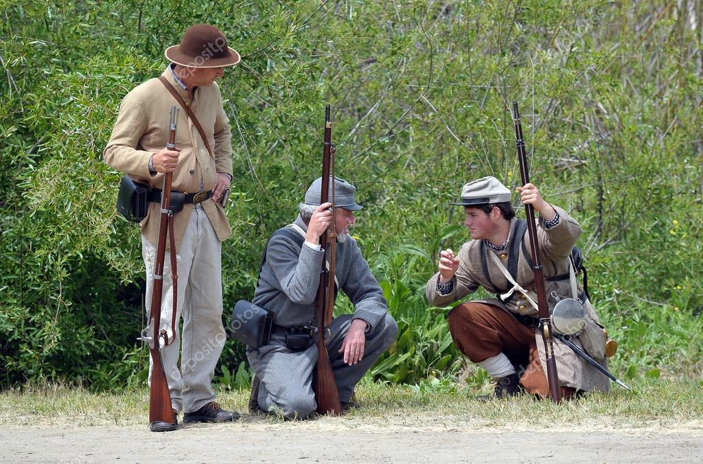 American Civil War reenactment. — Stock Photo © alancrosthwaite #13961330