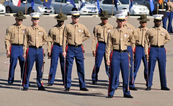 Standing At Attention - US Marines at a ceremony – Stock Editorial ...