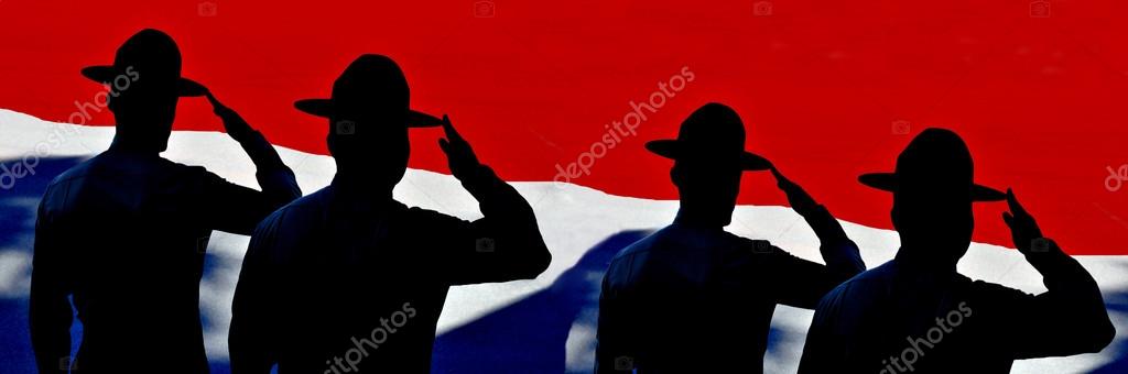 Marine Salute Silhouette