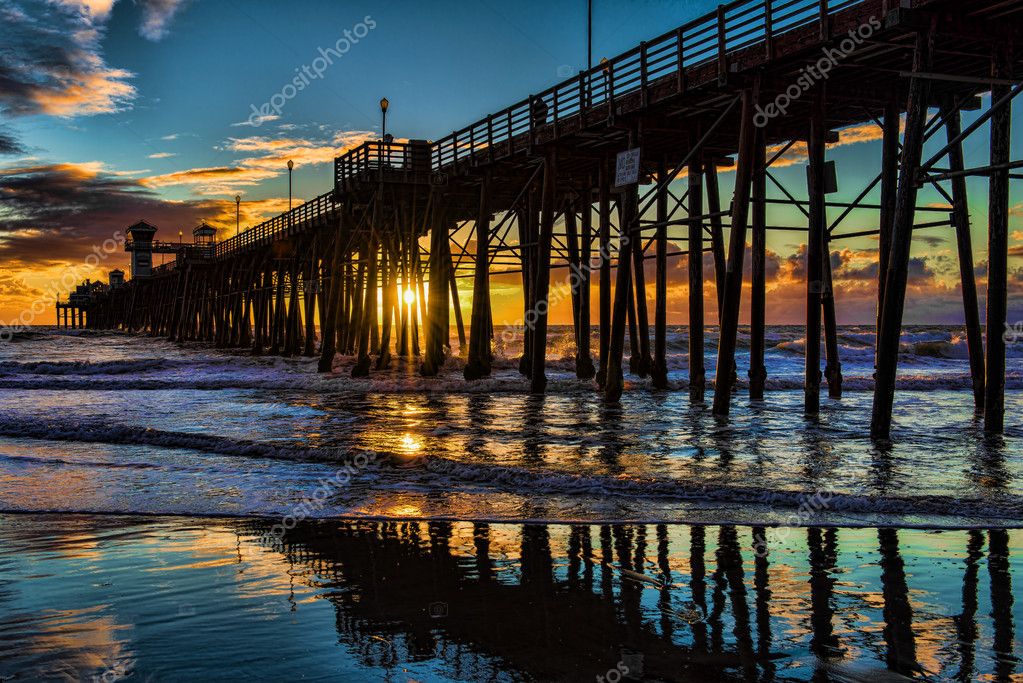 Oceanside Pier at sunset Stock Photo by ©alancrosthwaite 20185435 Oceanside Pier at sunset Stock Photo by ©alancrosthwaite 20185435