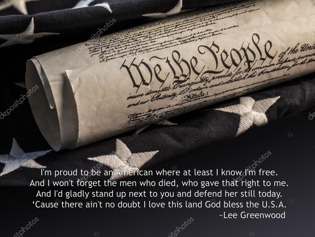 US Constitution with American flag — Stock Photo © alancrosthwaite ...