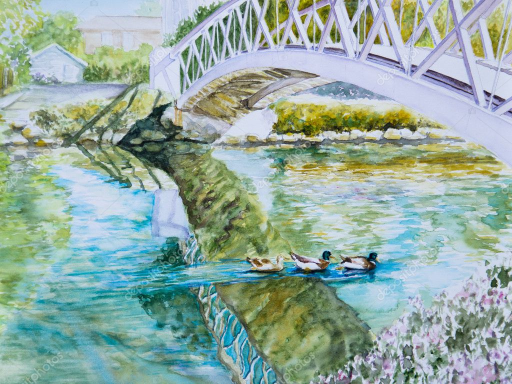 Canal Crossing — Stock Photo © LynneAlbright #26379307