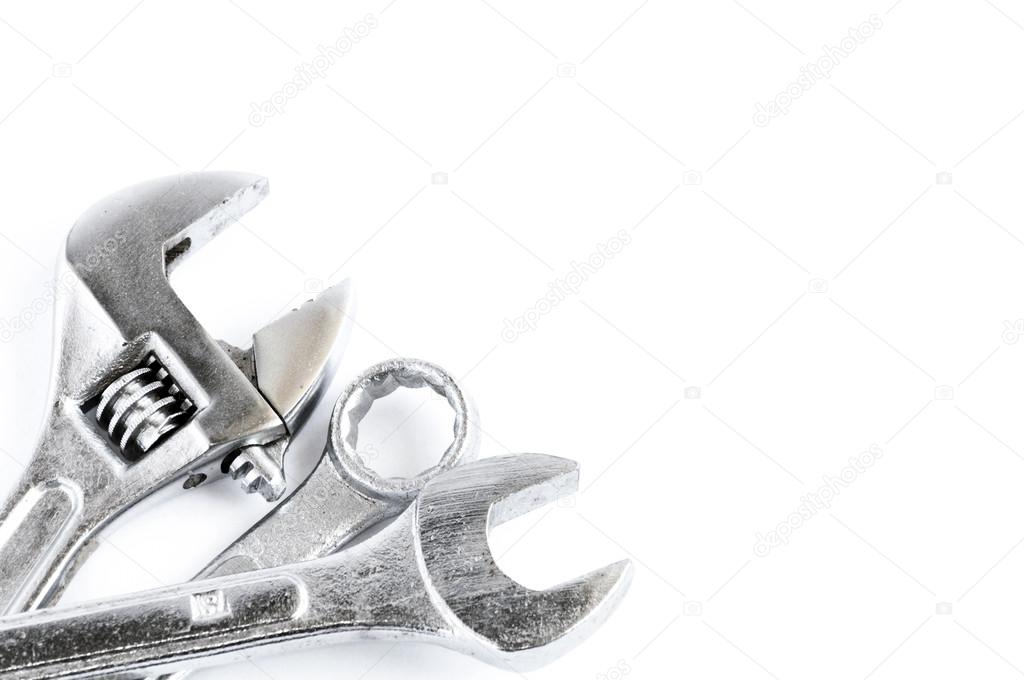 Set of tools over a white background Stock Photo by ©maxmitzu 41092491
