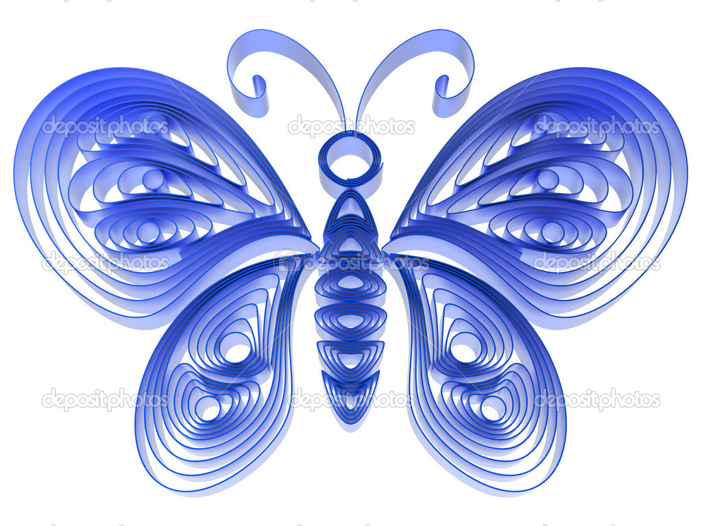 Abstract blue butterfly Stock Photo by ©ffsettler 24050483