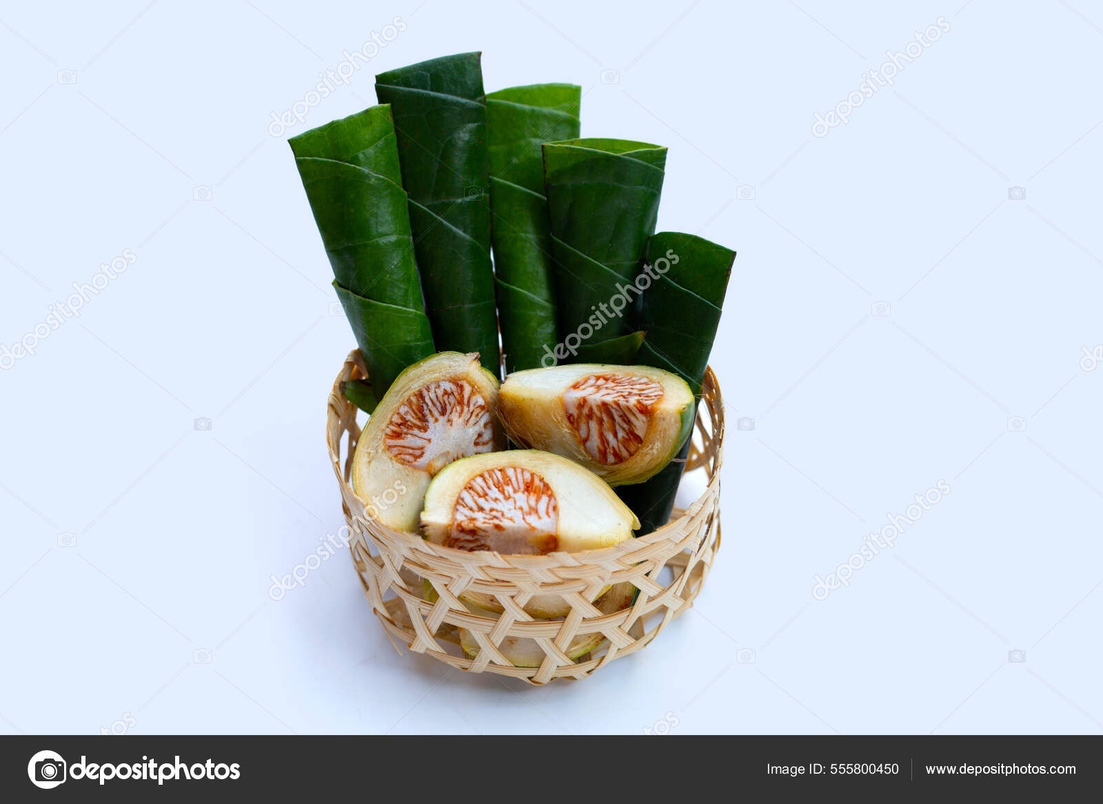Chewing Betel Nut Betel Nut Cal Lime Powder Betel Leaves Stock Photo by ...